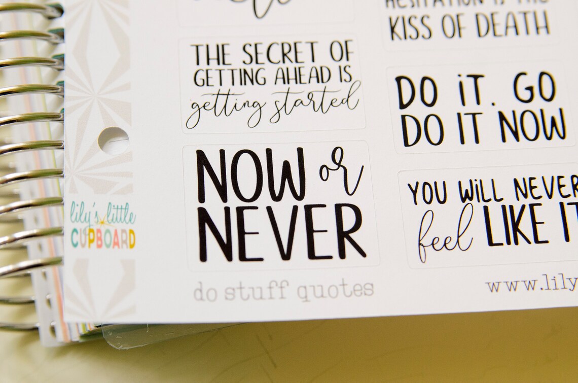 Motivation Quotes Planner Stickers | Get Stuff Done Stickers ...