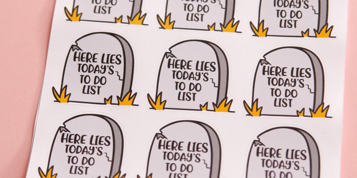 RIP My to Do List Deco Planner Stickers | Doodle Stickers | Halloween ...