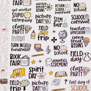 Elementary School Back to School Planner Stickers | School Planning ...