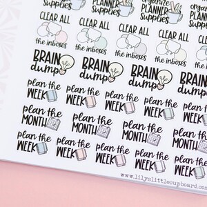 Planning Sampler Stickers Stickers | Goal Setting Task Script Stickers ...