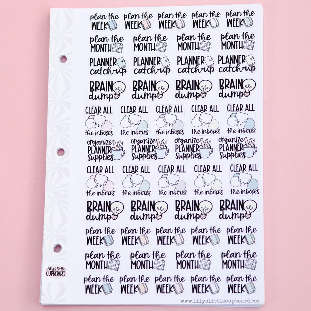 Planning Sampler Stickers Stickers | Goal Setting Task Script Stickers ...