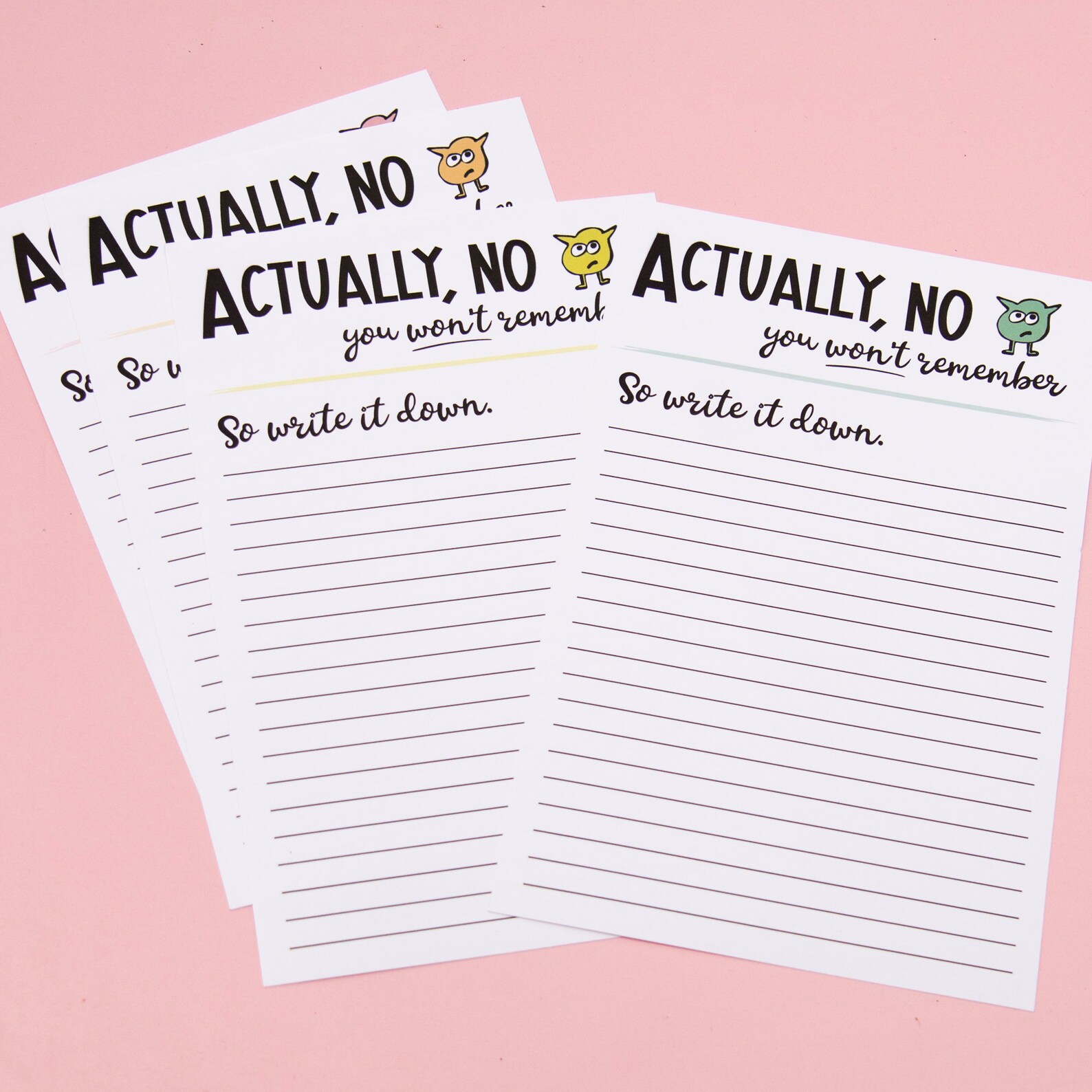 You Won't Remember Notepad Planning Deskpad Reminder | Etsy