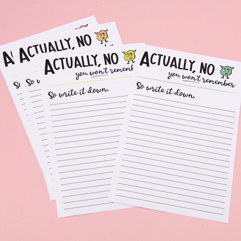 You Won't Remember Notepad Planning Deskpad Reminder | Etsy