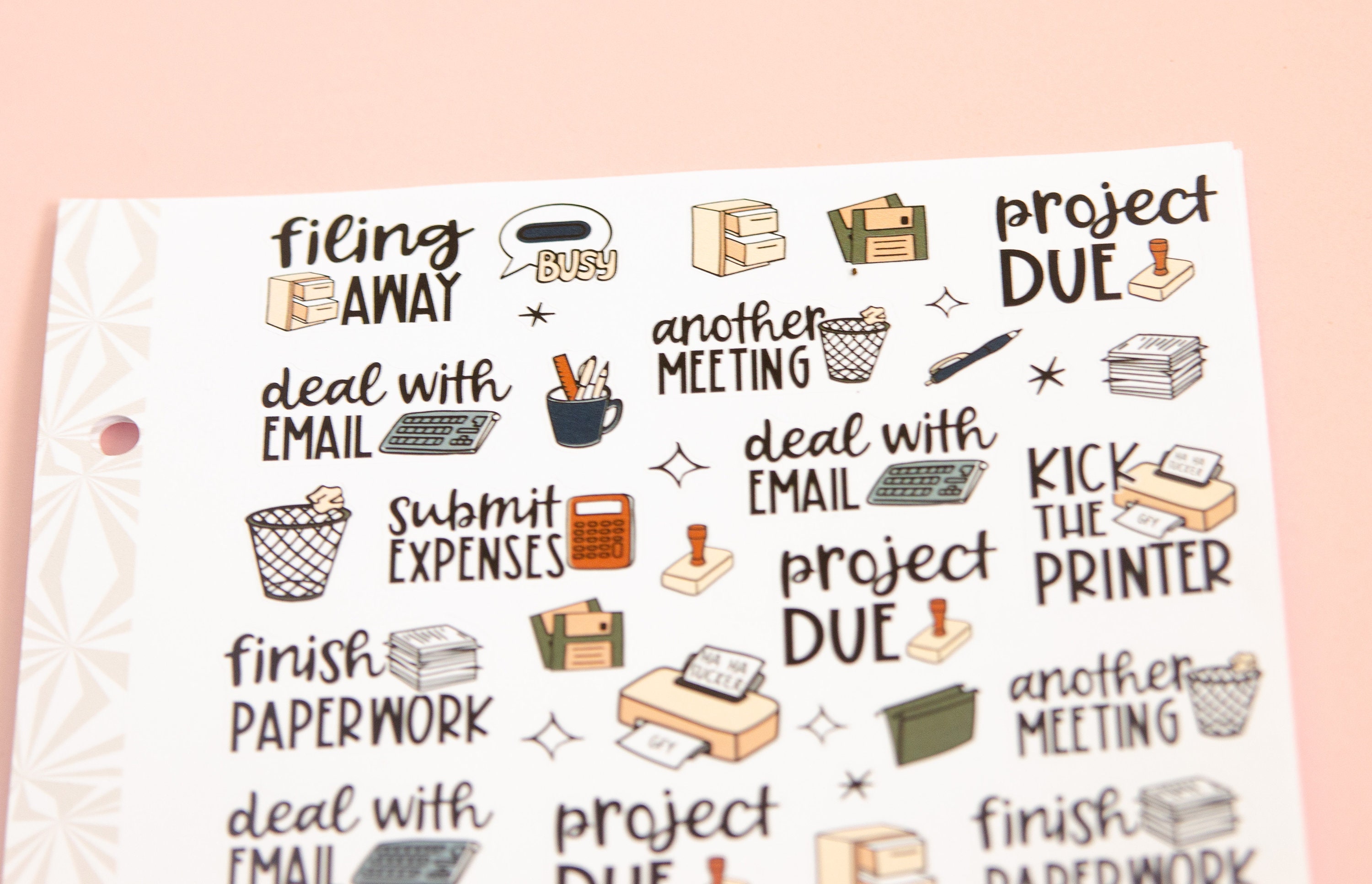 Office Life Sampler Planner Stickers | Weekly Work Script Stickers ...