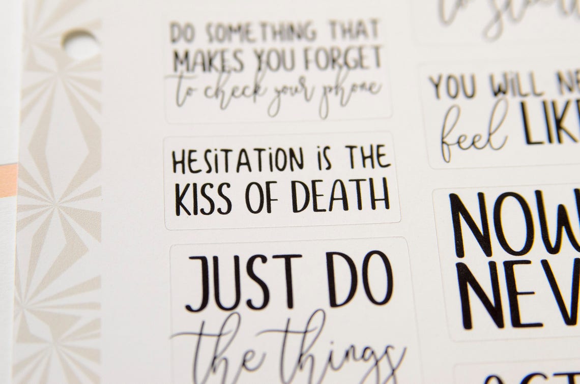 Motivation Quotes Planner Stickers | Get Stuff Done Stickers ...