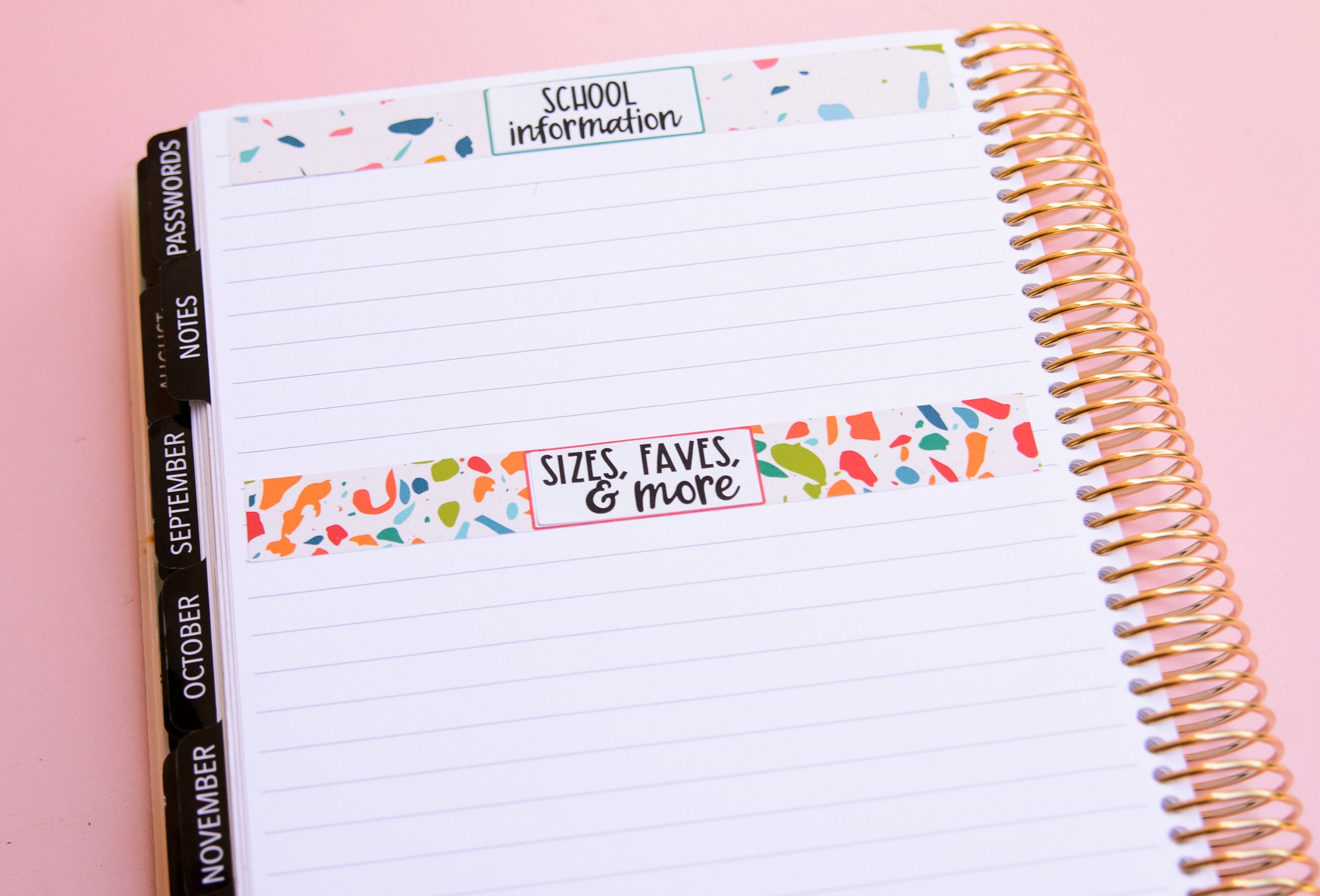 Listmaking Header Sticker Kit in Colorful Notes Pages Kits - Etsy