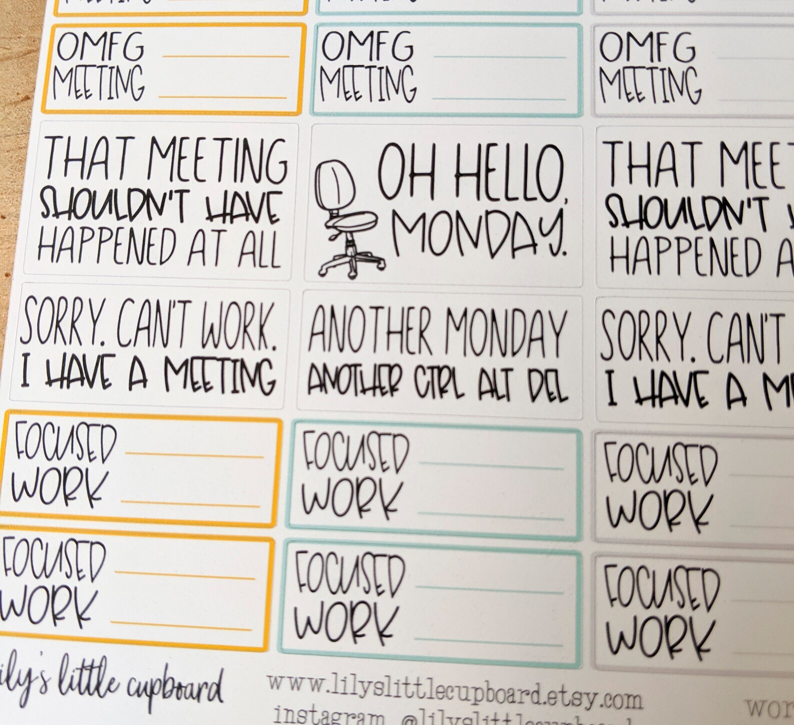 Work Day Planner Stickers Office Life Stickers Work | Etsy