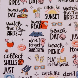 Beachy to Do List | Beach Day Sampler Planner Stickers | Vacation ...