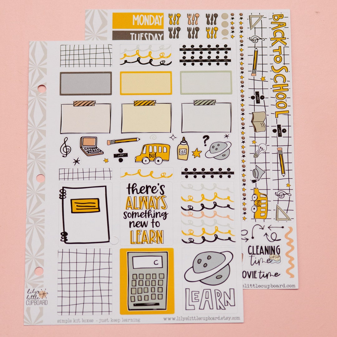 Updated! Simple Weekly Kit in Just Keep Learning | Back to School ...