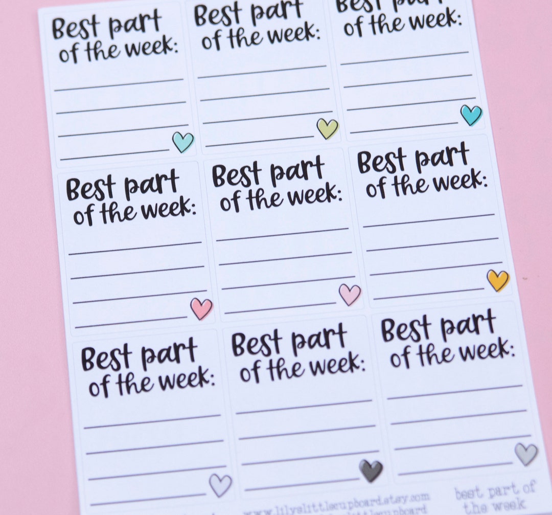 Best Part of the Week Full Box Planner Stickers | Memory Keeping ...