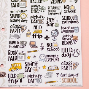Elementary School Back to School Planner Stickers | School Planning ...