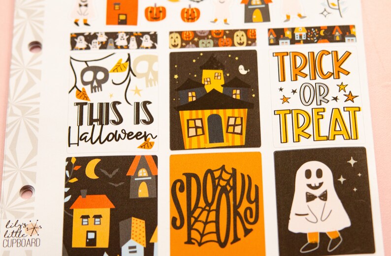 Simple Weekly Kit in Trick or Treat | Halloween Weekly Planner Sticker ...