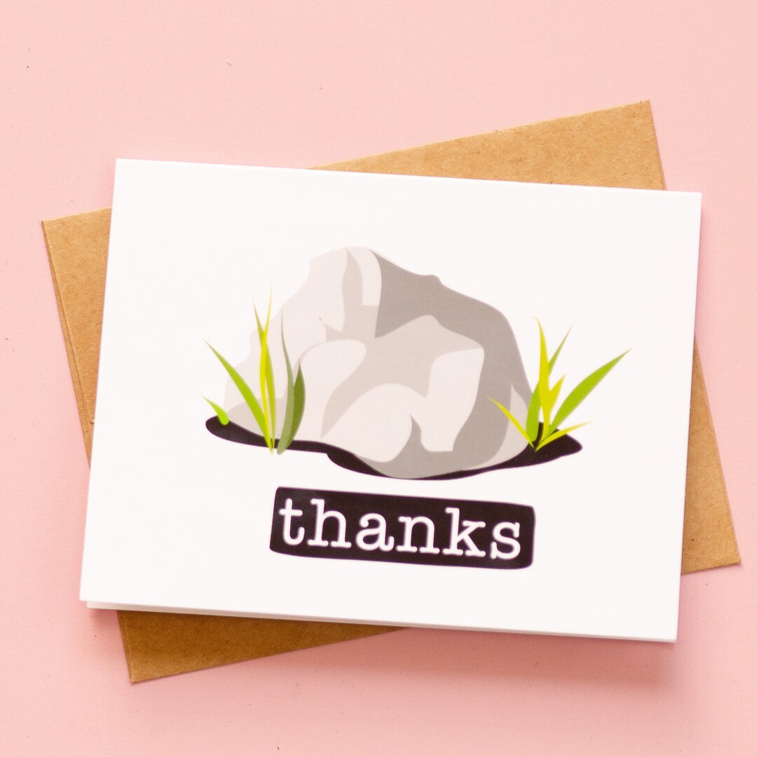 Thanks You Rock Card | Thank You Card | Encouragement Card | Punny ...