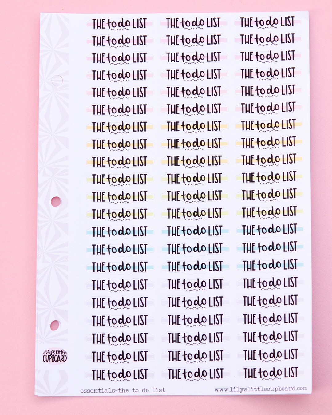 To Do List Headers Stickers | Planner Essentials - Etsy