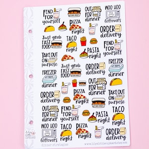 Dinner Strategy Planner Stickers | Meal Planning Script Stickers | Out ...