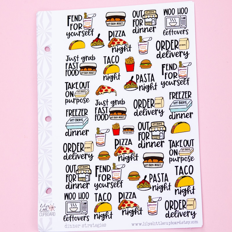 Meal Planning Sticker - Etsy