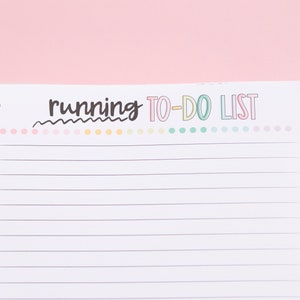 Running to Do List Notepad Brain Dump Desk Pad Cute to Do List Notepad ...
