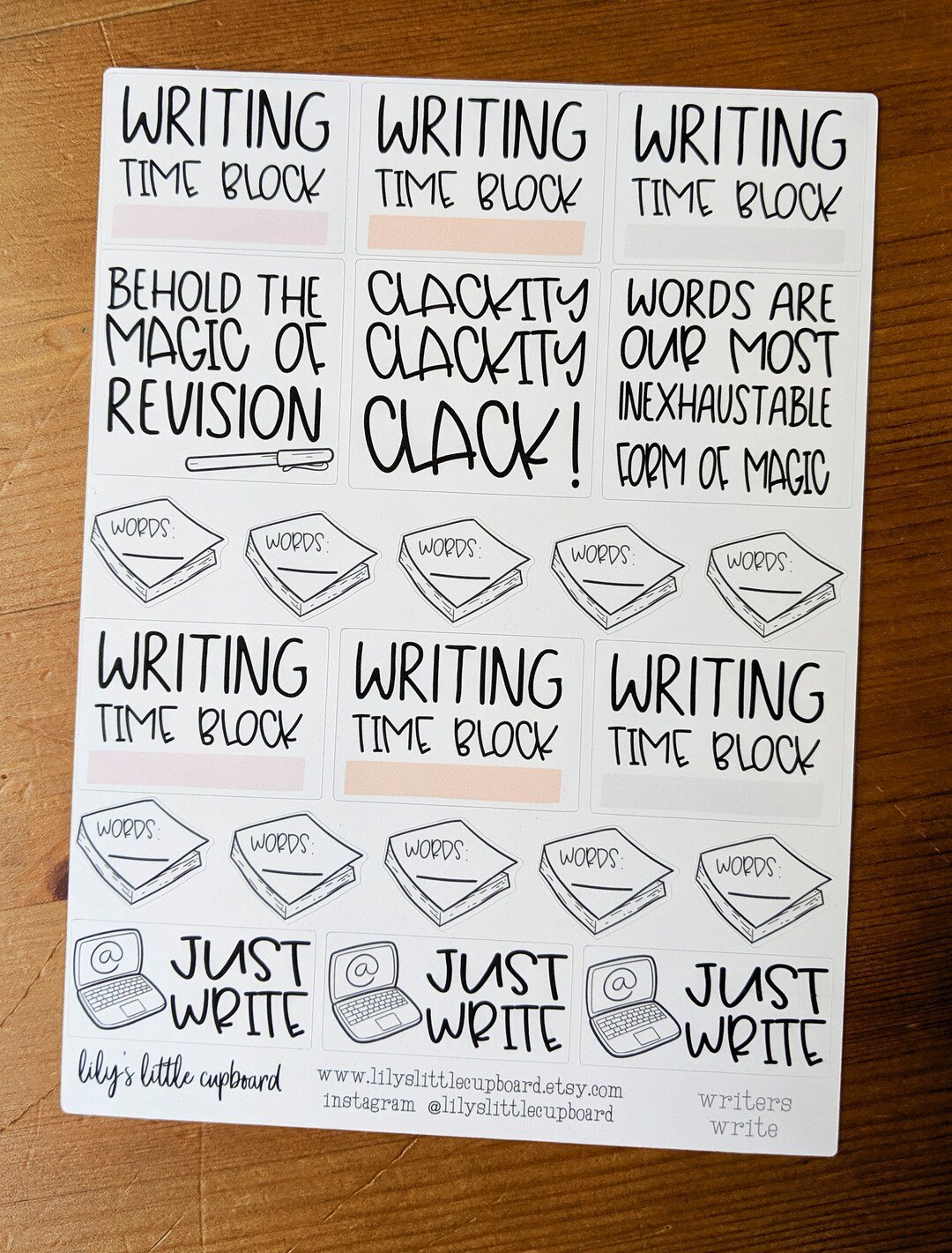 Writing Planner Stickers | Writers Stickers| Work Stickers | Work ...