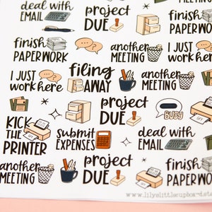 Office Life Sampler Planner Stickers | Weekly Work Script Stickers ...