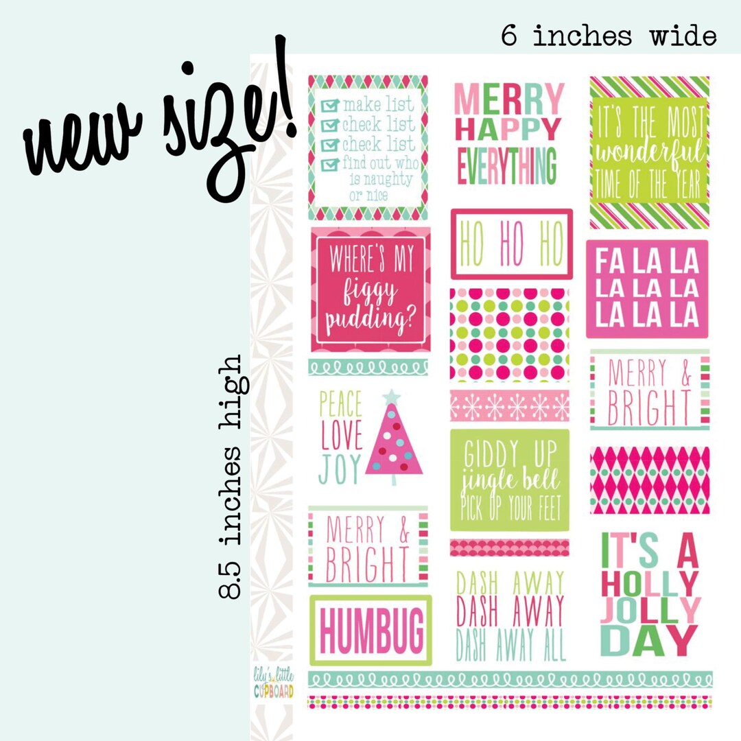 Merry & Bright Christmas Decorating Planner Stickers 063 - Etsy