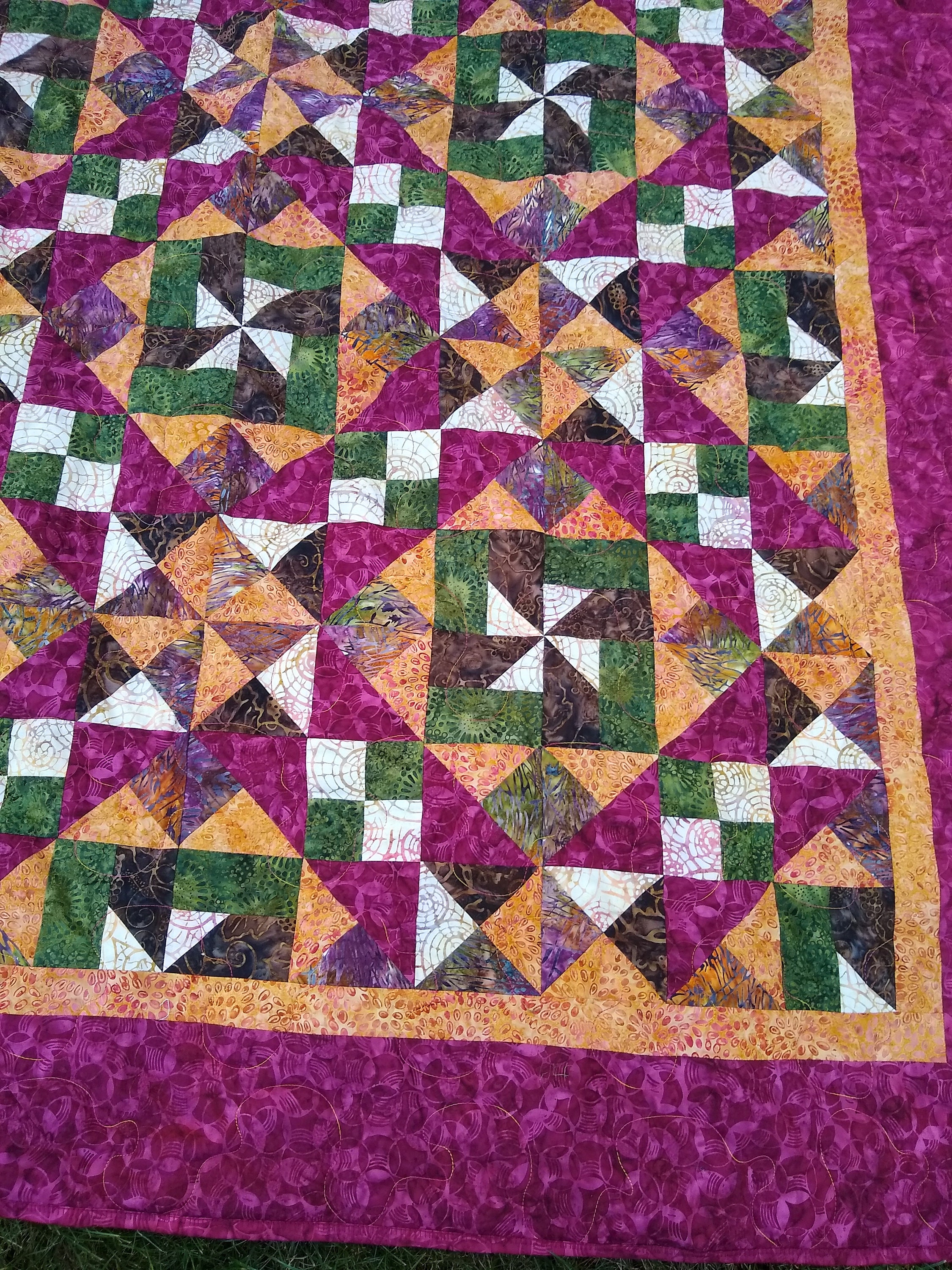 Vivid Batik Throw Quilt - Etsy
