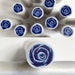 Blue Moonlight Glimmer Rose Polymer Clay Cane, Raw Canes, Millefiori ...