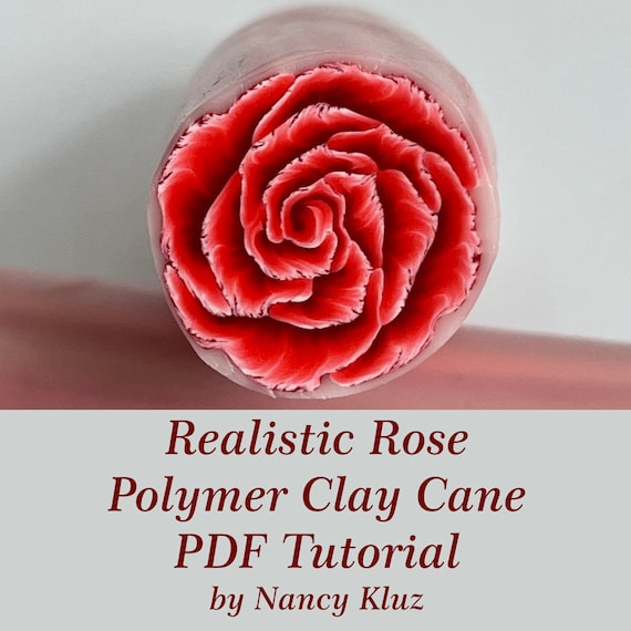 Realistic Rose Polymer Clay Cane PDF Tutorial - Etsy
