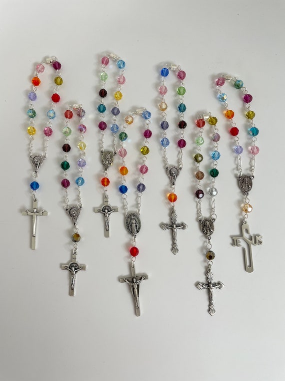 Crystal Rainbow Car Rosaries | Etsy