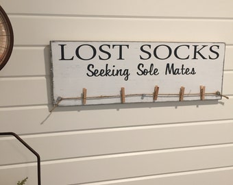 Lost Socks Sign | Etsy