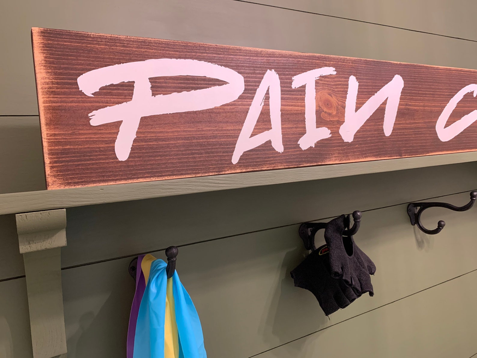 PAIN CAVE sign Workout room sign Weight Room Cycling Room | Etsy