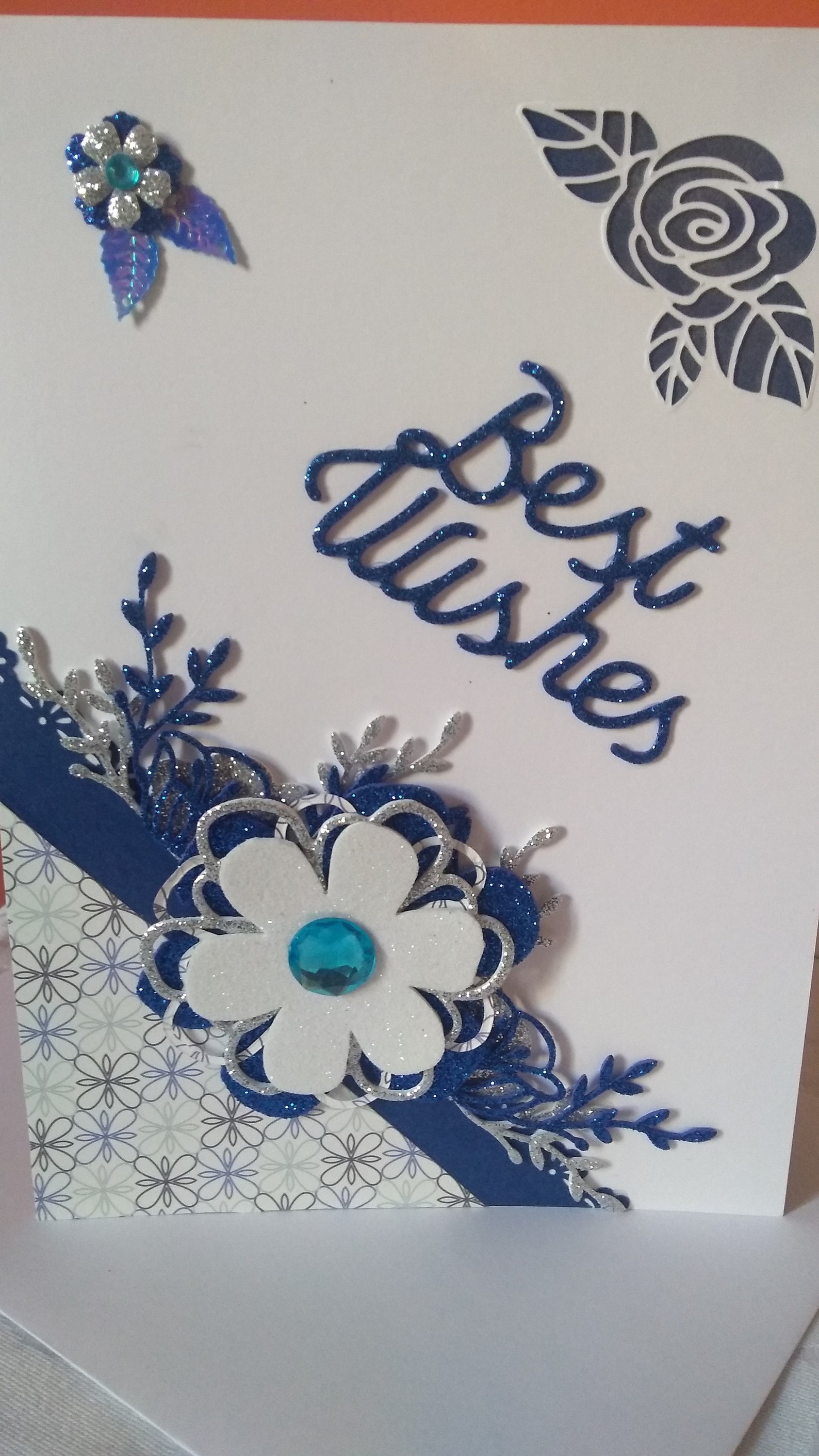 Greeting Card BLUE FLOWER Birthday, Anniversary - Etsy