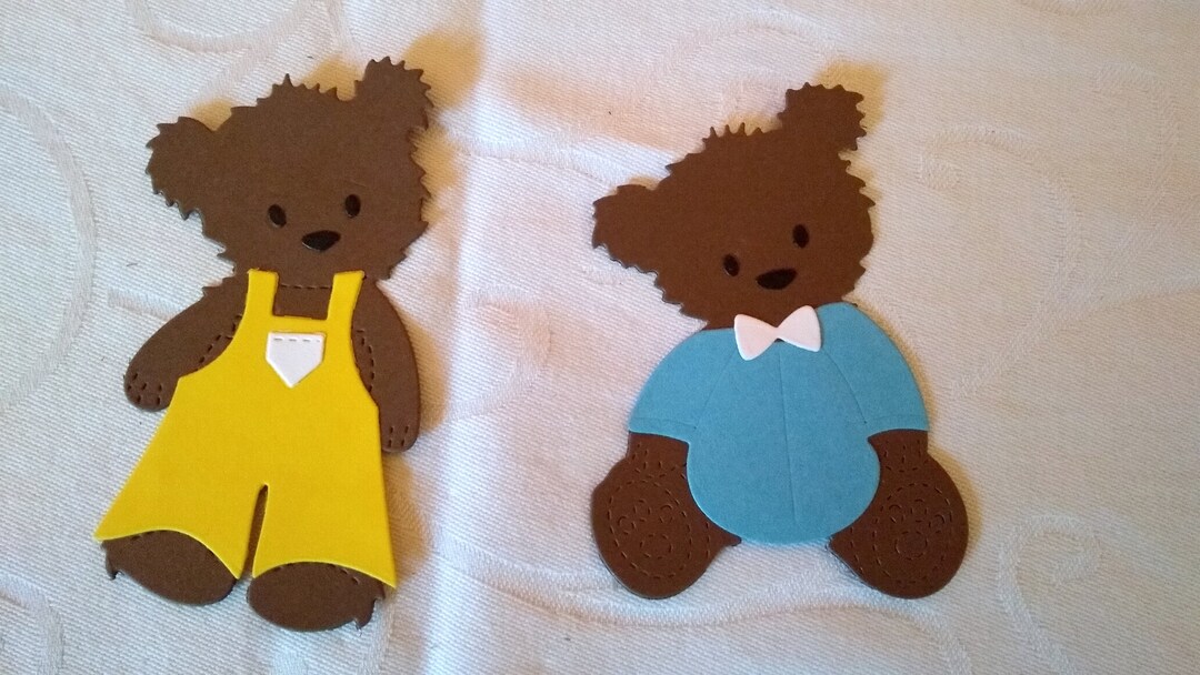 Set 2 Die-cut Bears - Scrapbooking - Etsy