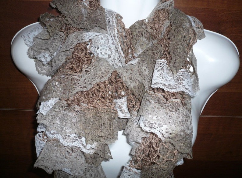 Hazel Scarf With Lace Trim - Etsy