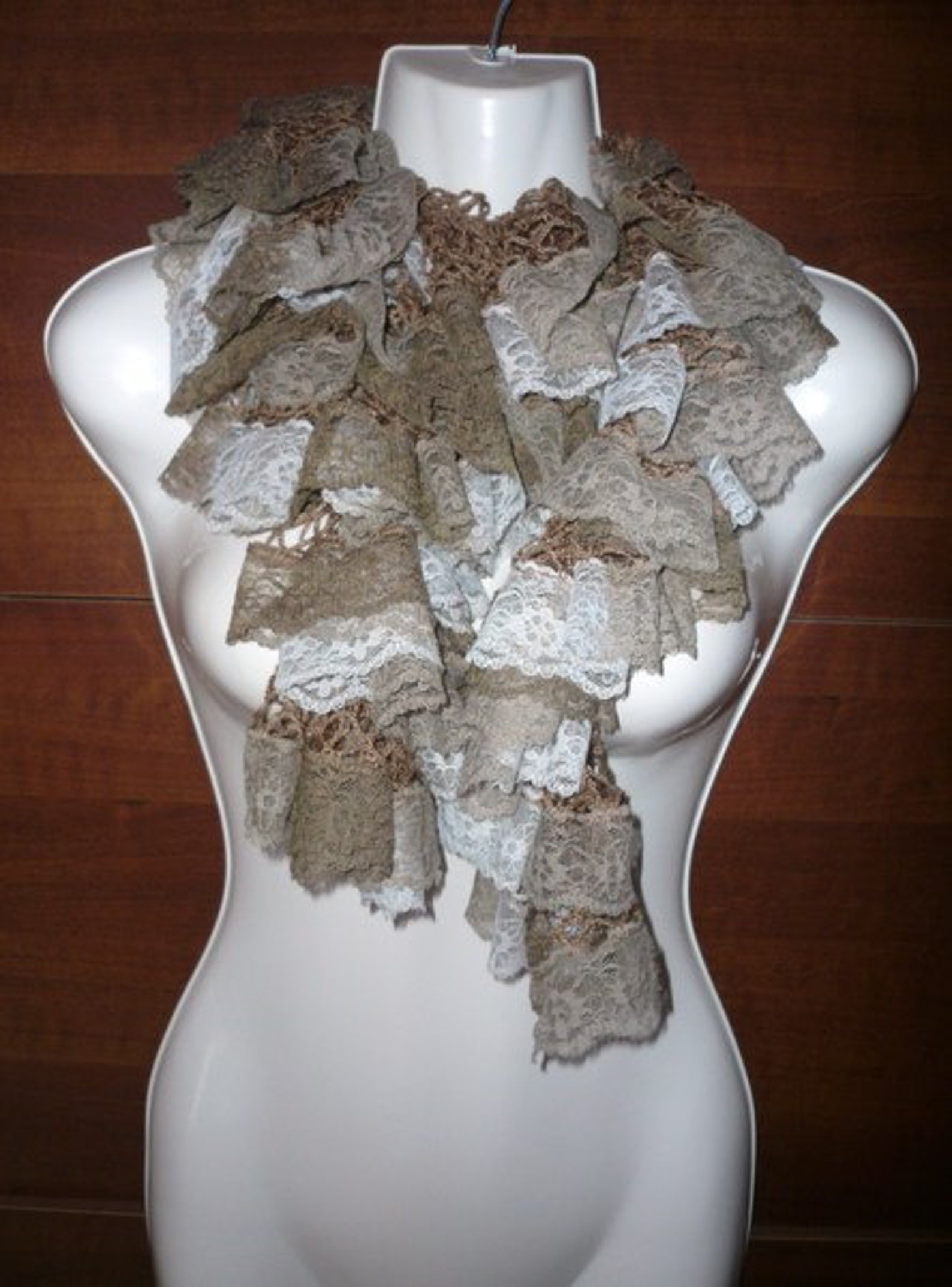 Hazel Scarf With Lace Trim - Etsy