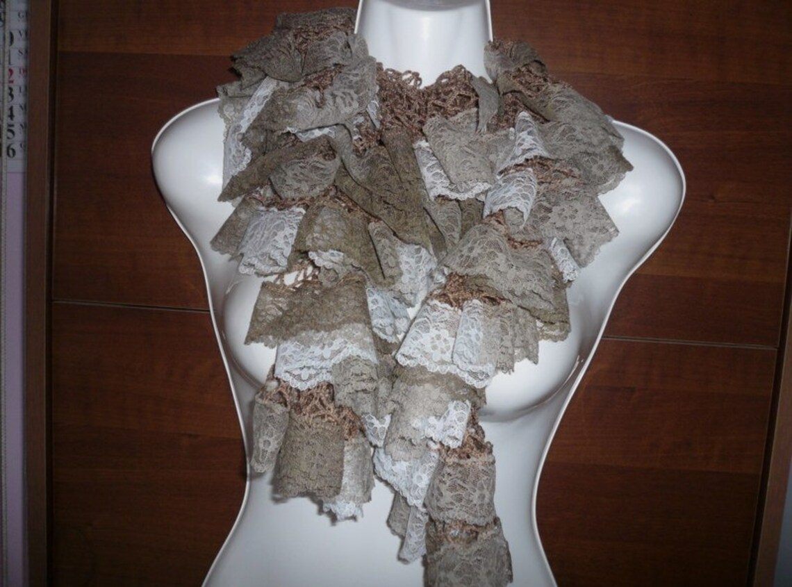 Hazel Scarf With Lace Trim - Etsy