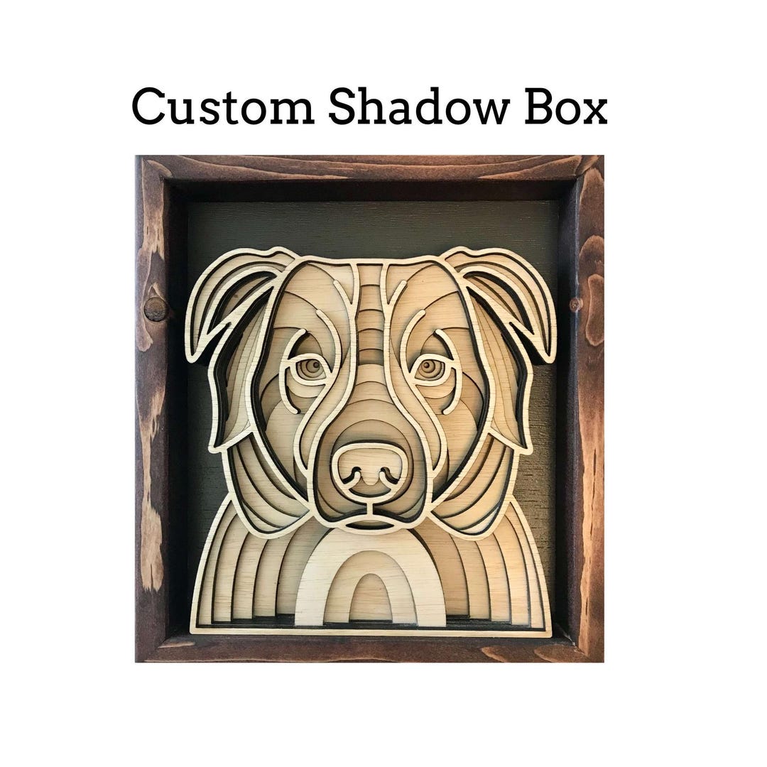 Custom 3D Dog Shadow Box - Made to Order - Etsy