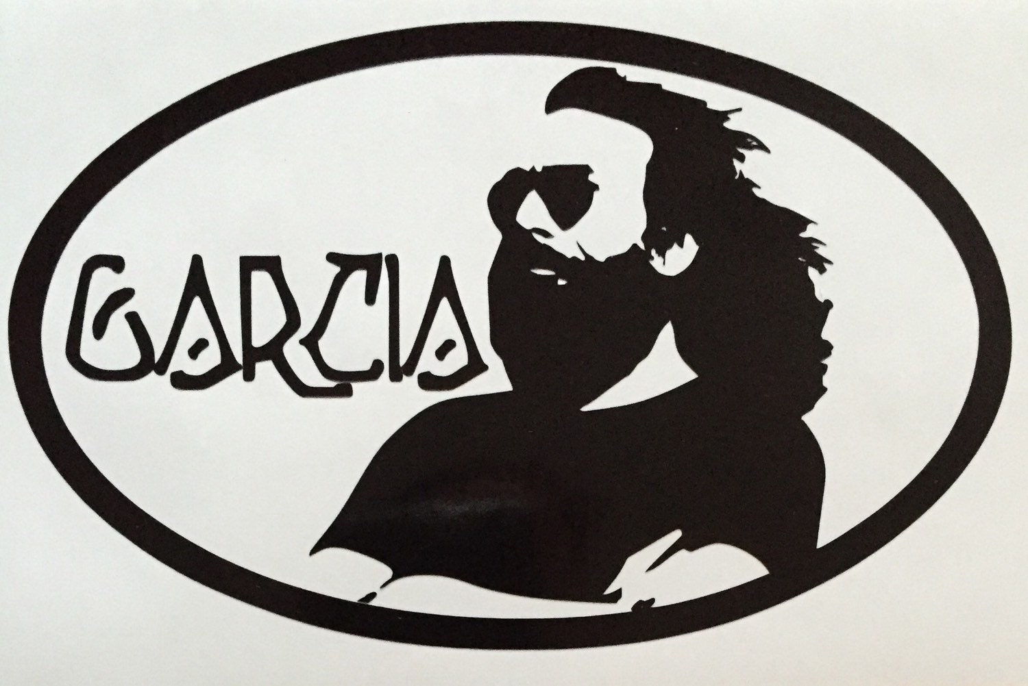 Jerry Garcia Oval Vinyl Sticker | Etsy