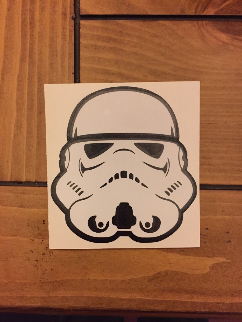 Classic Stormtrooper Helmet Vinyl Decal - Etsy