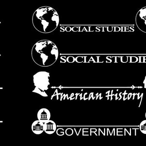 Custom Social Studies Teacher Name and Subject Door Decal - Etsy