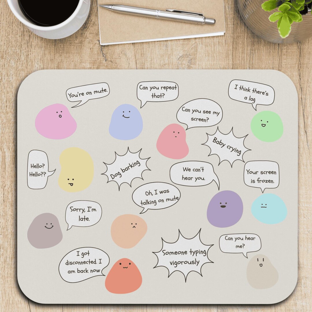 Funny Mouse Pad, Remote Work Humor, Conference Call Bingo, Work From ...