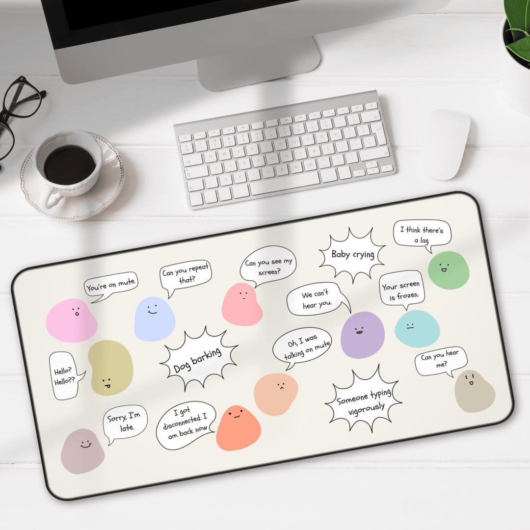 Funny Extra Large Mouse Pad, Desk Mat With Remote Work Humor ...