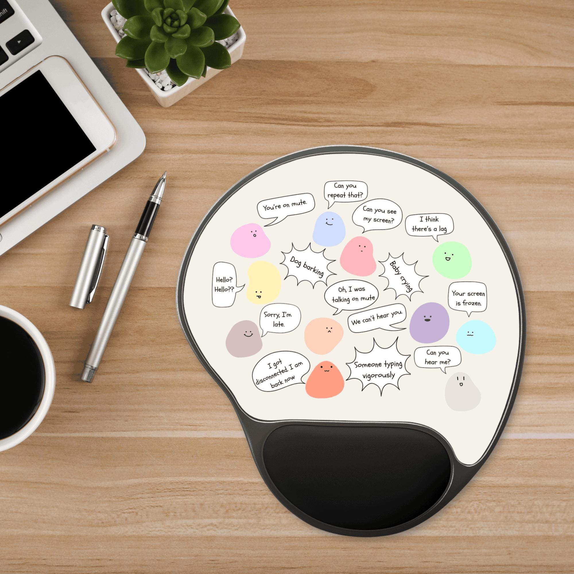 Funny Mouse Pad With Wrist Rest, Ergonomic Mousepad With Wrist Support ...