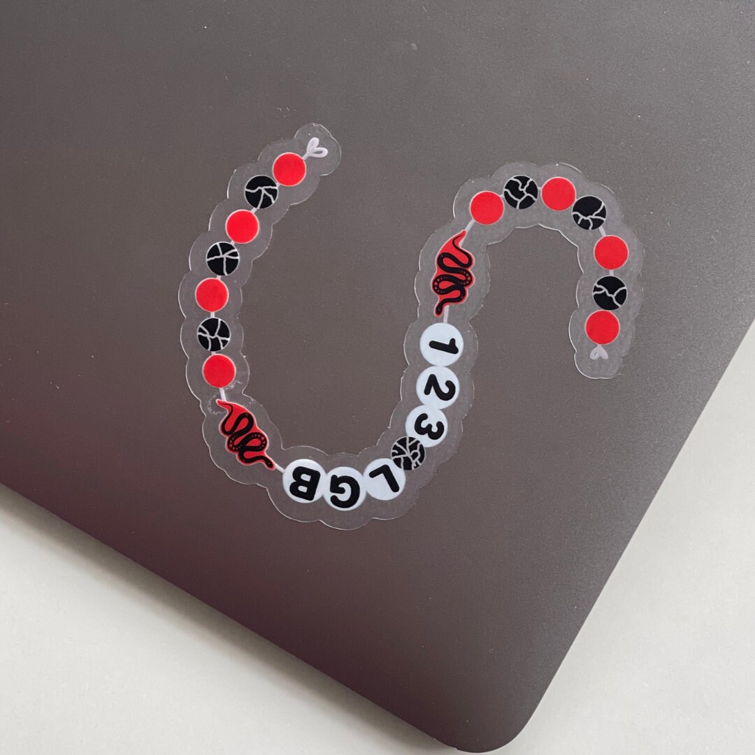 Eras Friendship Bracelet Clear Sticker: Waterproof Laptop Decal - Etsy