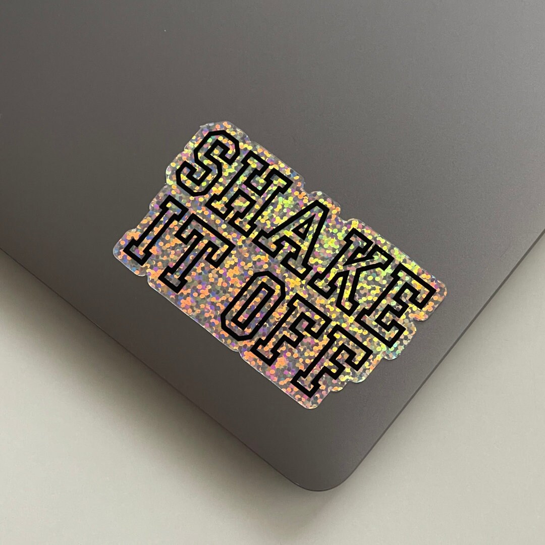 Shake It off Glitter Sticker: 1989 Holographic Waterproof Decal - Etsy