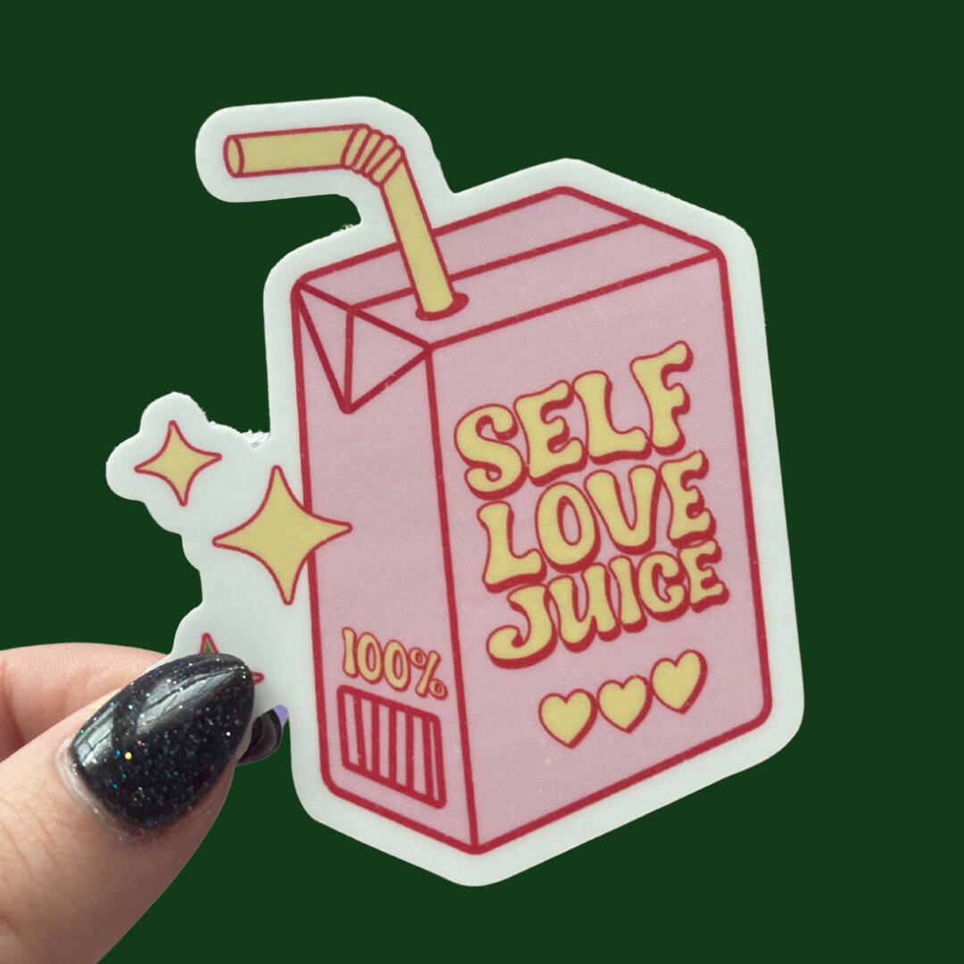STICKER Self Love Juice Box Quote | Valentines Galentines Day Girly ...