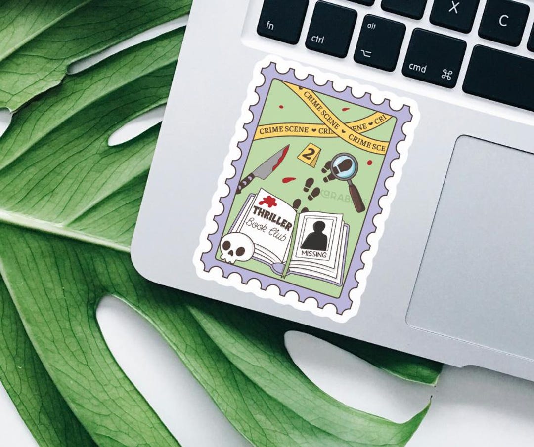 STICKER Thriller Stamp Girly Reader Cute Trinket Book Books Trendy | 3 ...