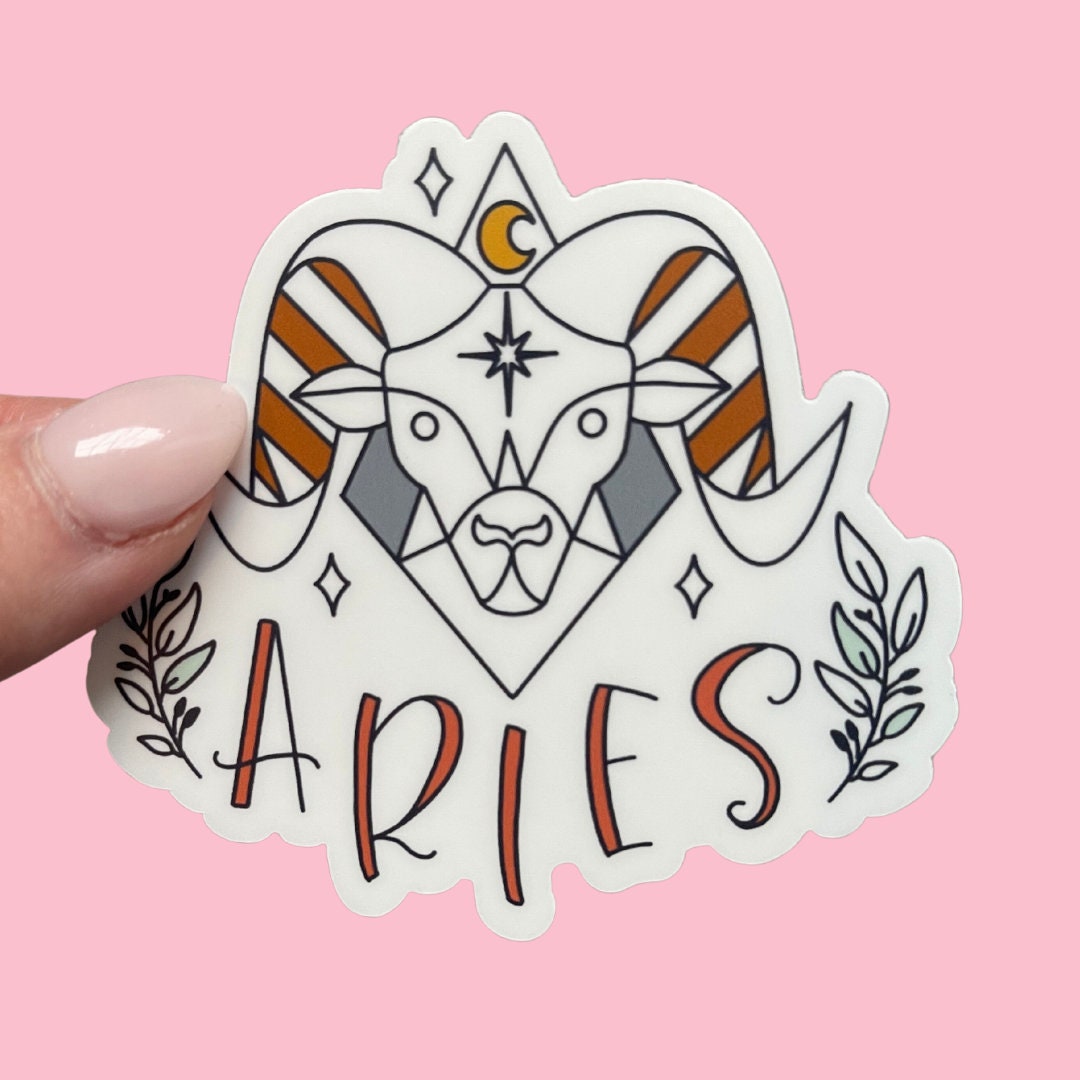 STICKER Aries Zodiac Astrology Star Sign | Simple Minimal | Waterproof ...