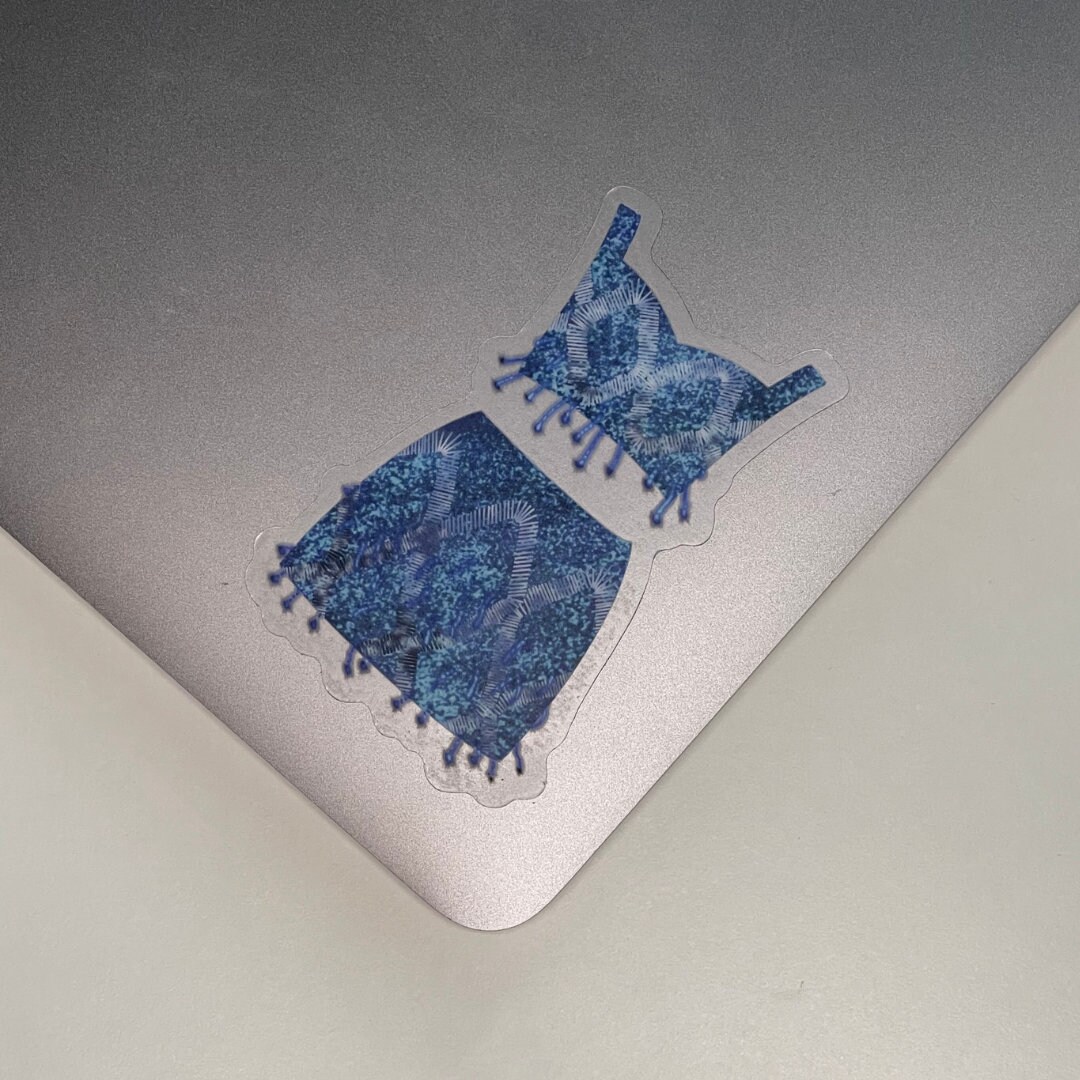 CLEAR STICKER 1989 2 Piece Outfit Era Blue Simple Minimal Merch Clear ...