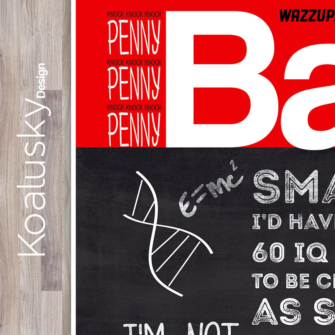 The Big Bang Theory Poster Geek Wall Decor, Bazinga, Sheldon Cooper ...