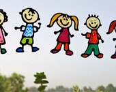 Kids Children Window Decals Funny Window Decoration Boys | Etsy